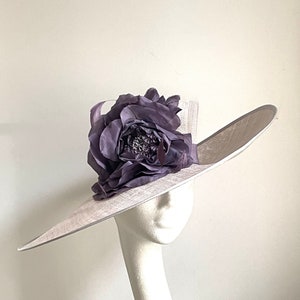 Lilac Wide Brim Hat, Lilac Mother of the Bride Hat, Lilac Wedding Hat ...
