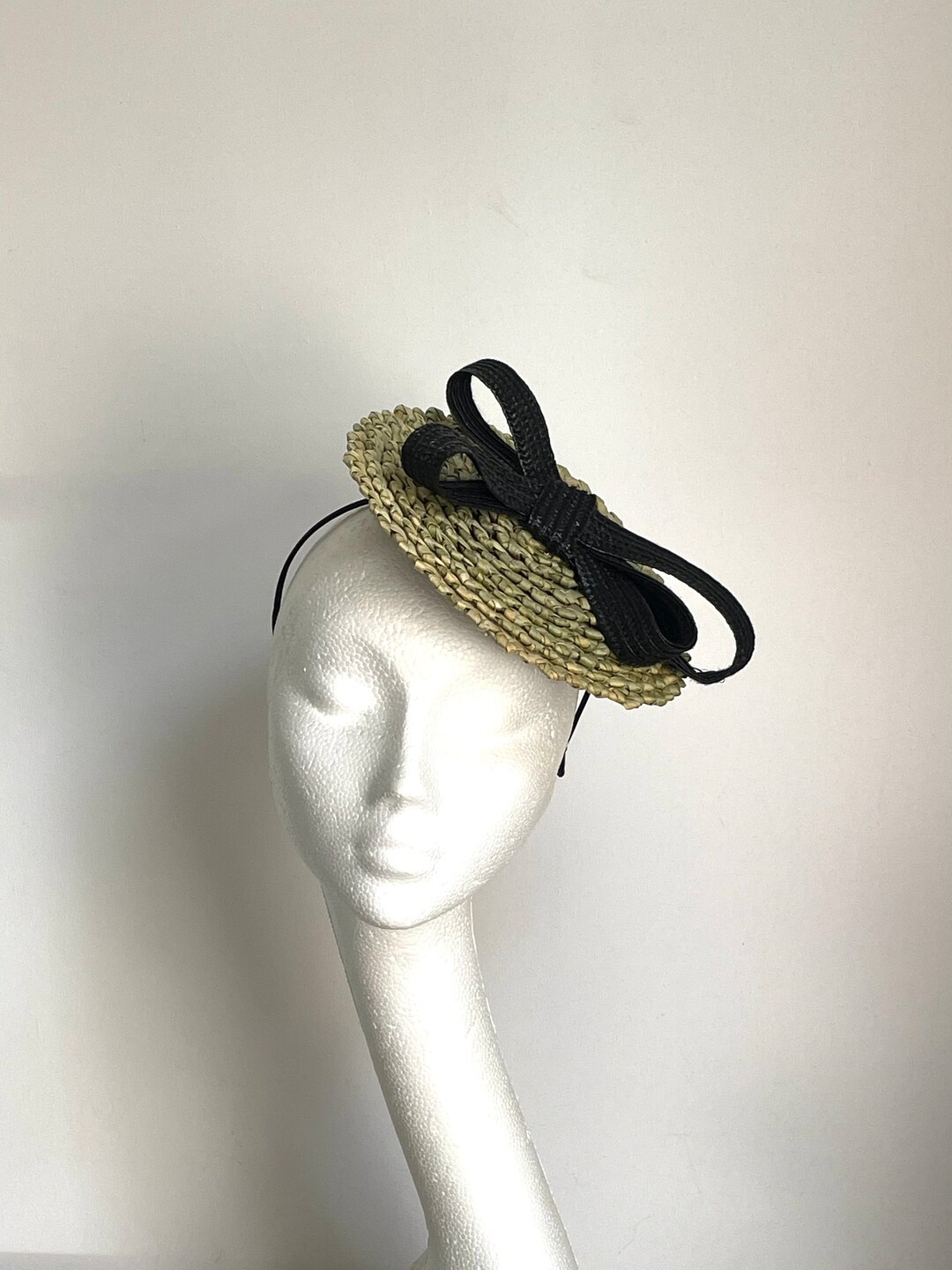 Natural Straw Fascinator, Straw Wedding Ascot Derby Race Hat, Straw ...