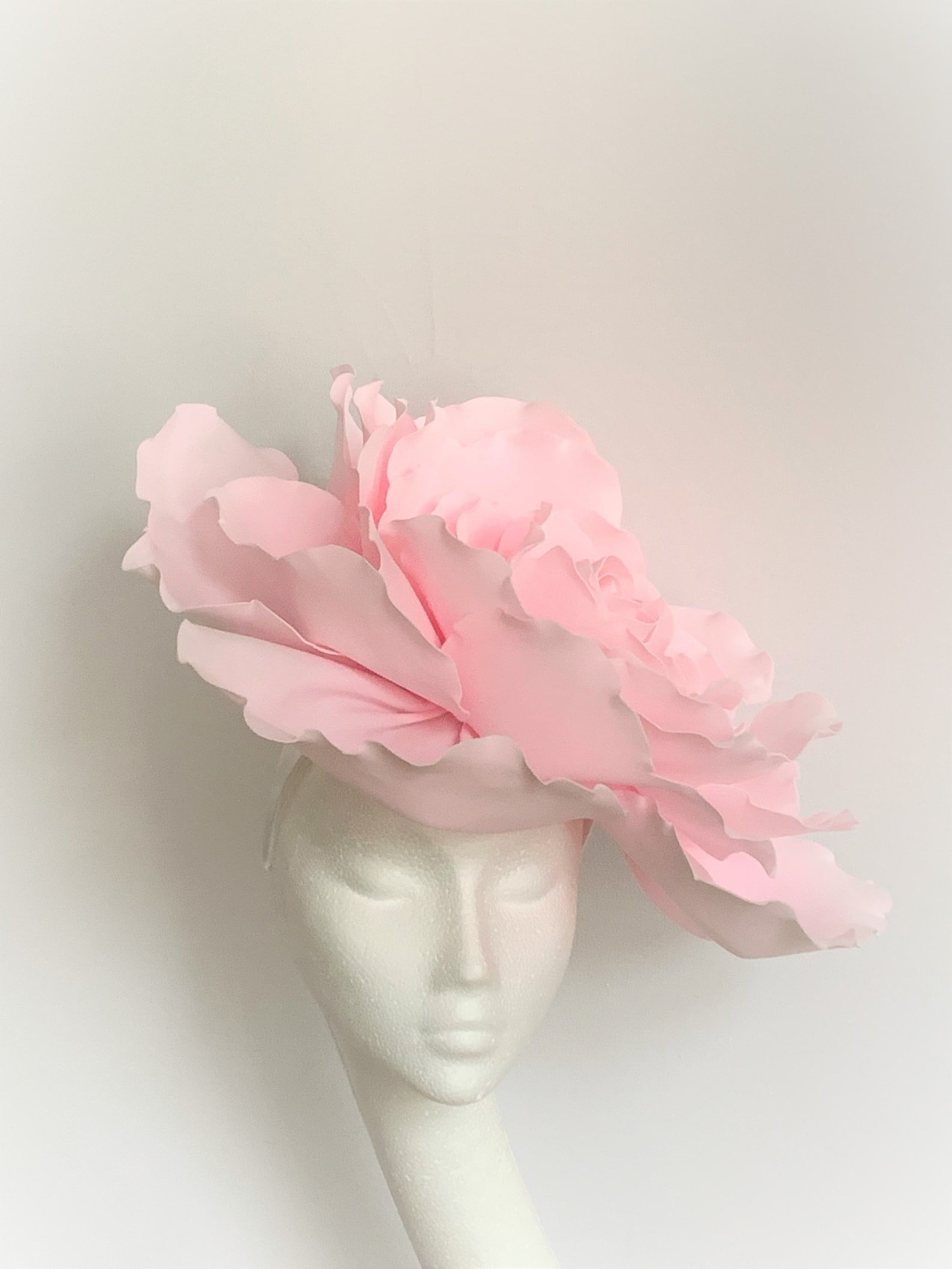 Giant Soft Pink Flower Fascinator Hat Pale Pink Royal Ascot - Etsy UK