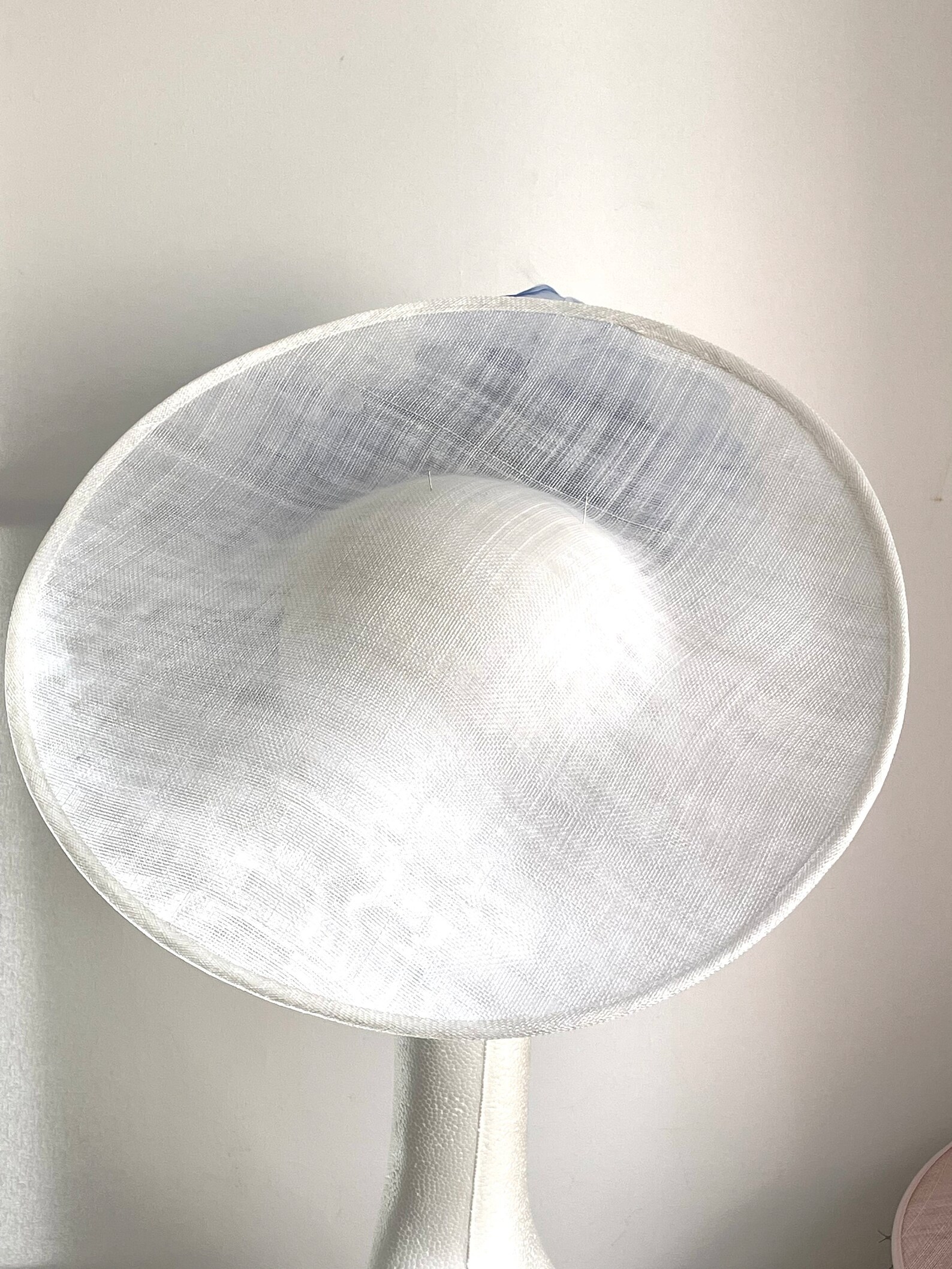 Large White Saucer Disc Hat, White Mother of Bride Hat, White ...