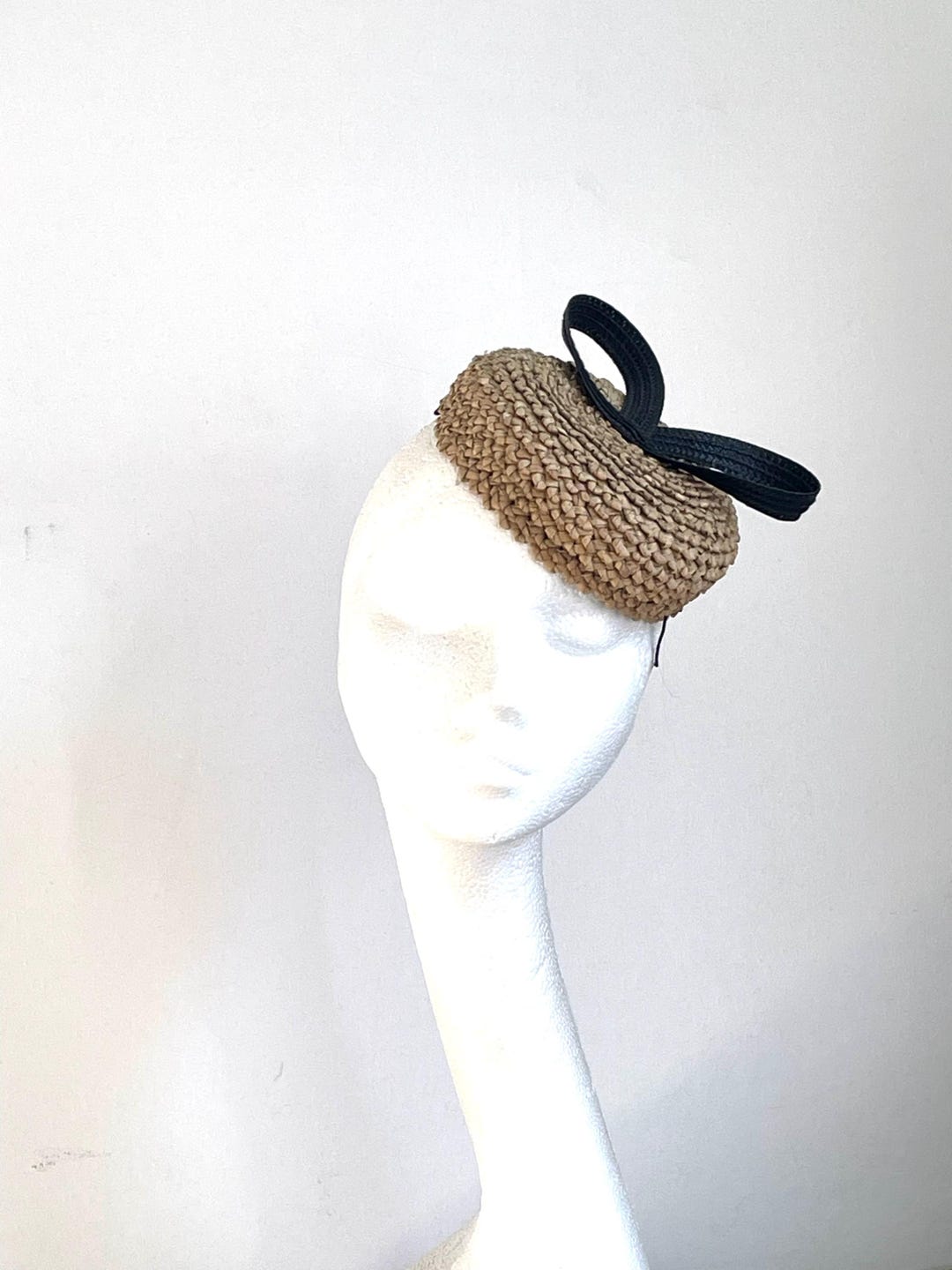 Natural Straw Fascinator, Straw Wedding Ascot Derby Race Hat, Straw ...