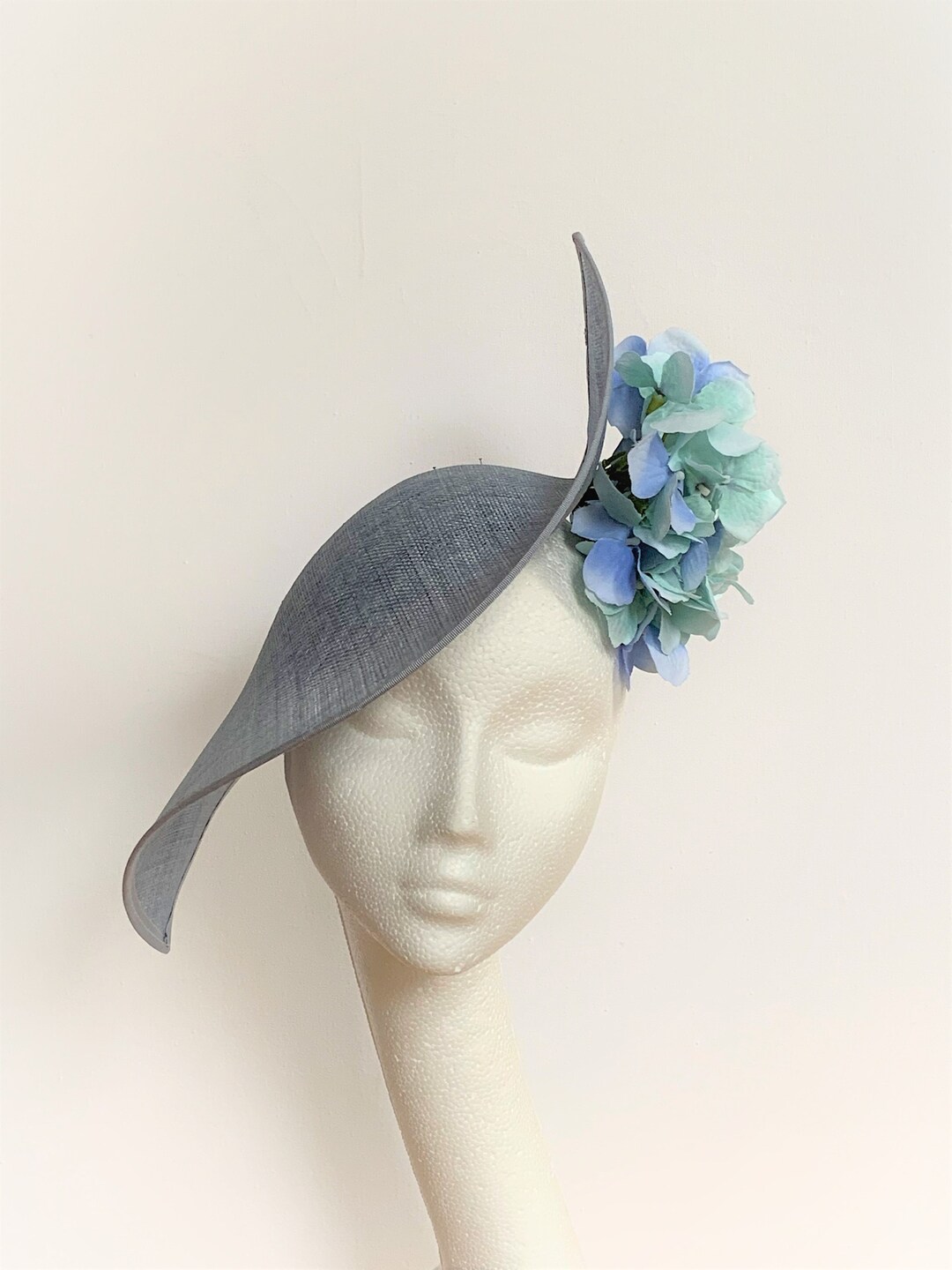 Pale Blue Saucer Disc Hat, Pale Blue Fascinator Wedding Hat, Light Blue ...