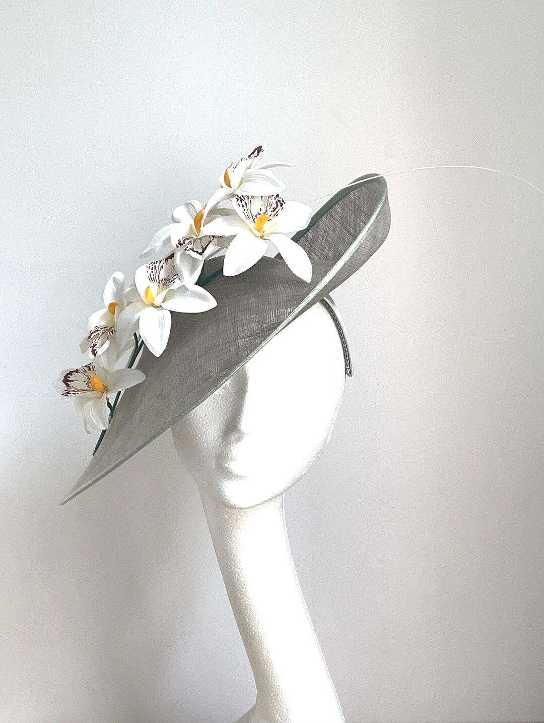 Sage Green Saucer Disc Hat, Sage Green Fascinator Wedding Hat, Green ...