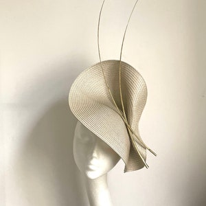 Natural Beige Disc Hat, Natural Beige Saucer Disc Hat Fascinator ...