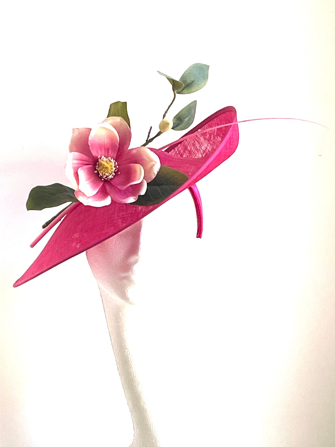 Cerise Pink Disc Hat, Wedding Hat, Pink Royal Ascot Fascinator Hat ...