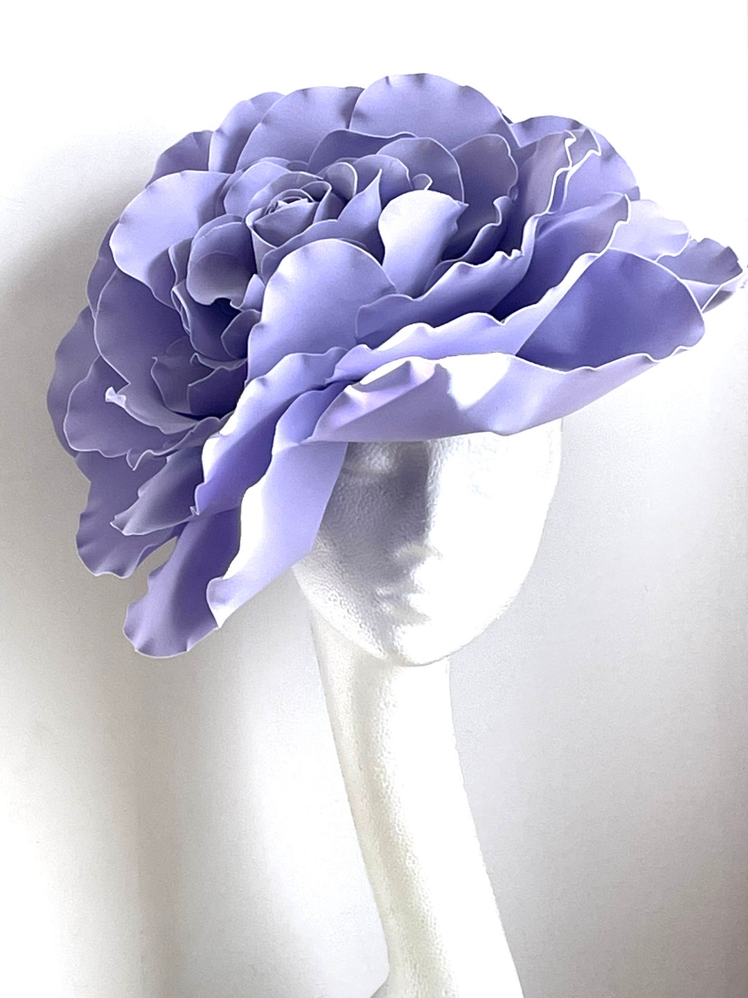 Giant Lilac Flower Fascinator Hat, Lilac Royal Ascot Hat, Large Lilac ...
