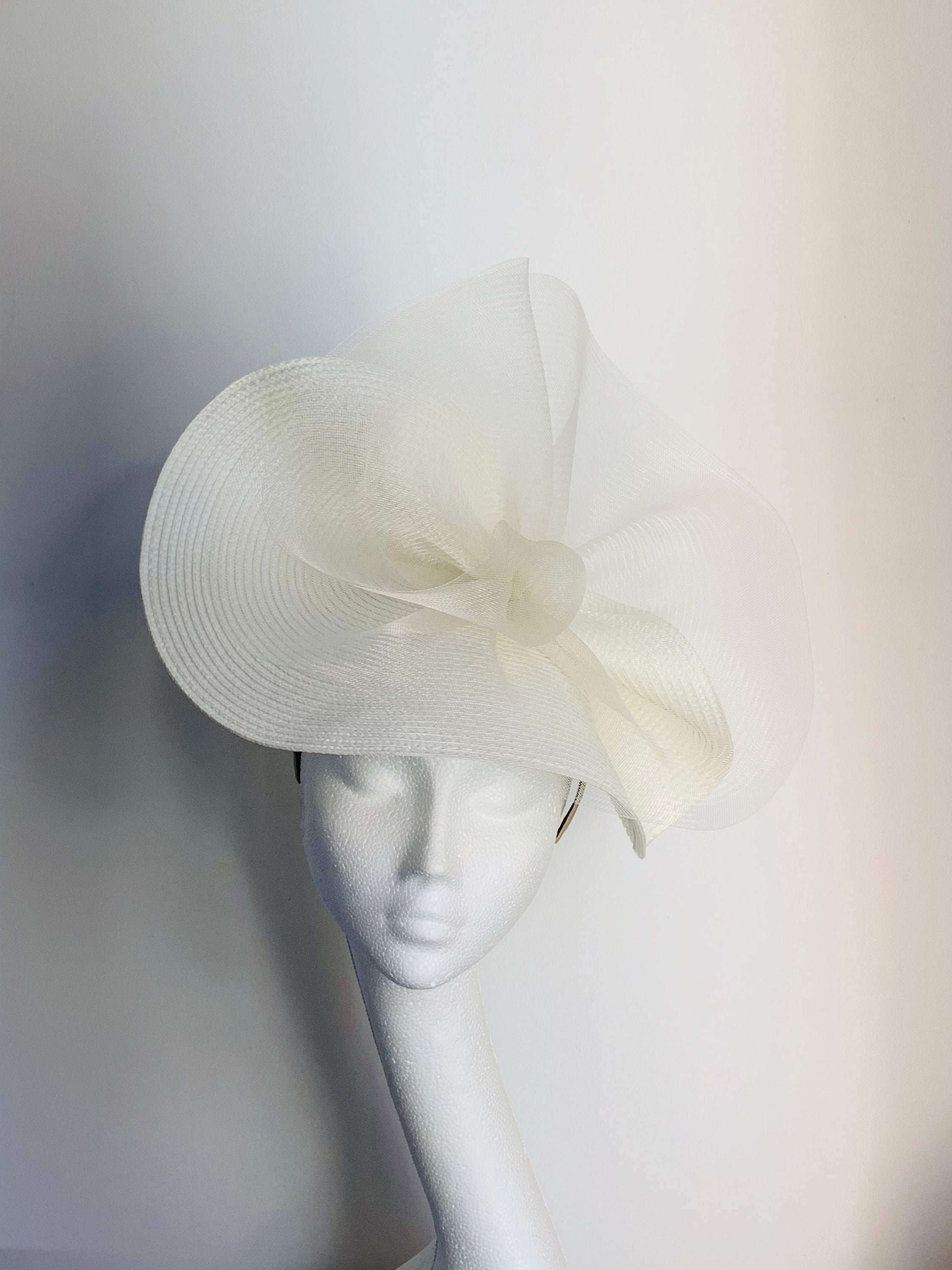 Cream fascinator white hat ivory fascinator Wedding hat | Etsy