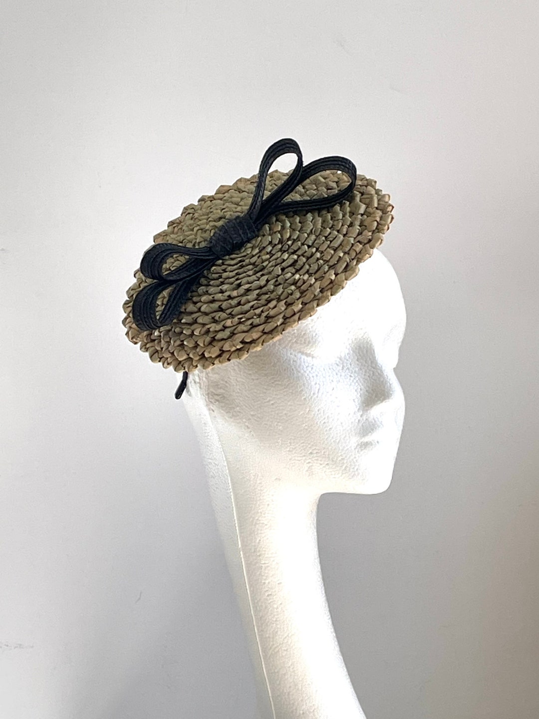Natural Straw Fascinator, Straw Wedding Ascot Derby Race Hat, Straw ...