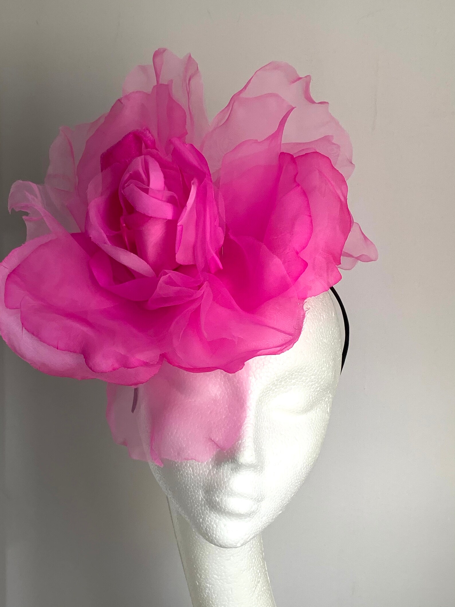 Grand chapeau de fleur rose vif géant chapeau de mère de - Etsy France