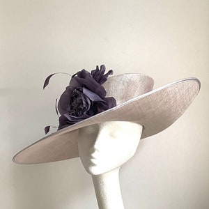 Lilac Wide Brim Hat, Lilac Mother of the Bride Hat, Lilac Wedding Hat ...