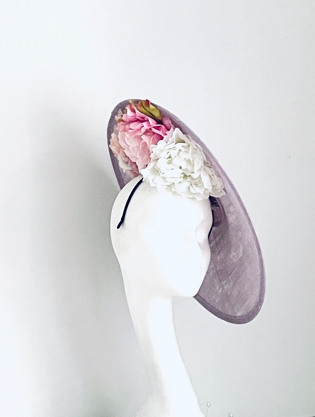 Lilac Disc Hat, Lilac Wedding Hat, Lilac Royal Ascot Fascinator Hat ...