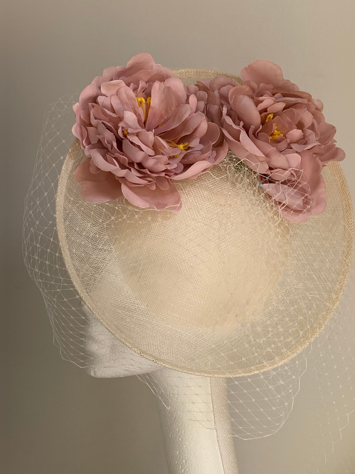 Ivory White Saucer Disc Hat Mother of the Bride Hat Ivory | Etsy