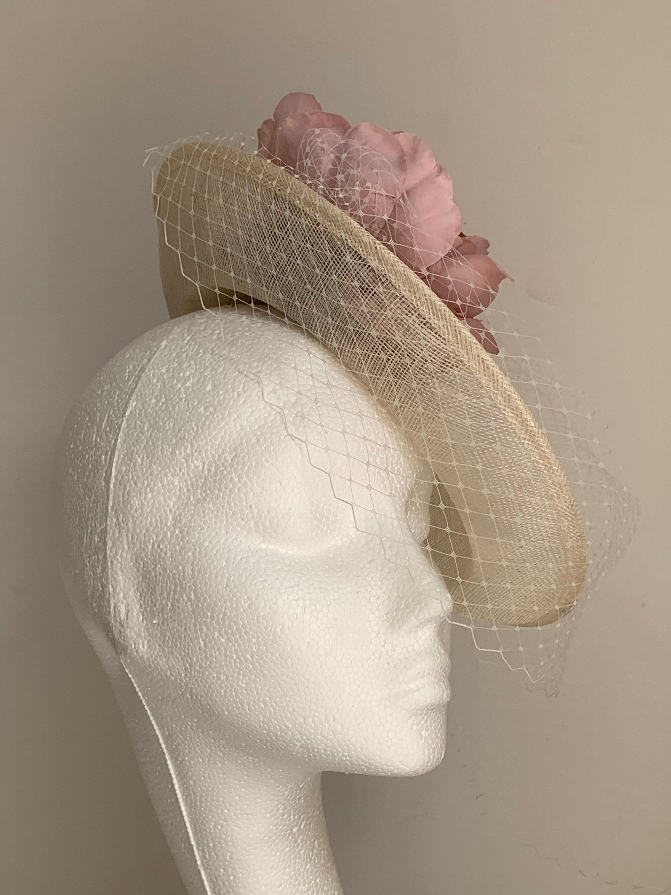 Ivory White Saucer Disc Hat Mother of the Bride Hat Ivory - Etsy