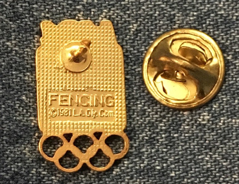 Fencing Olympic Pin Badge Set of 4 Pictogram 1984 Los | Etsy