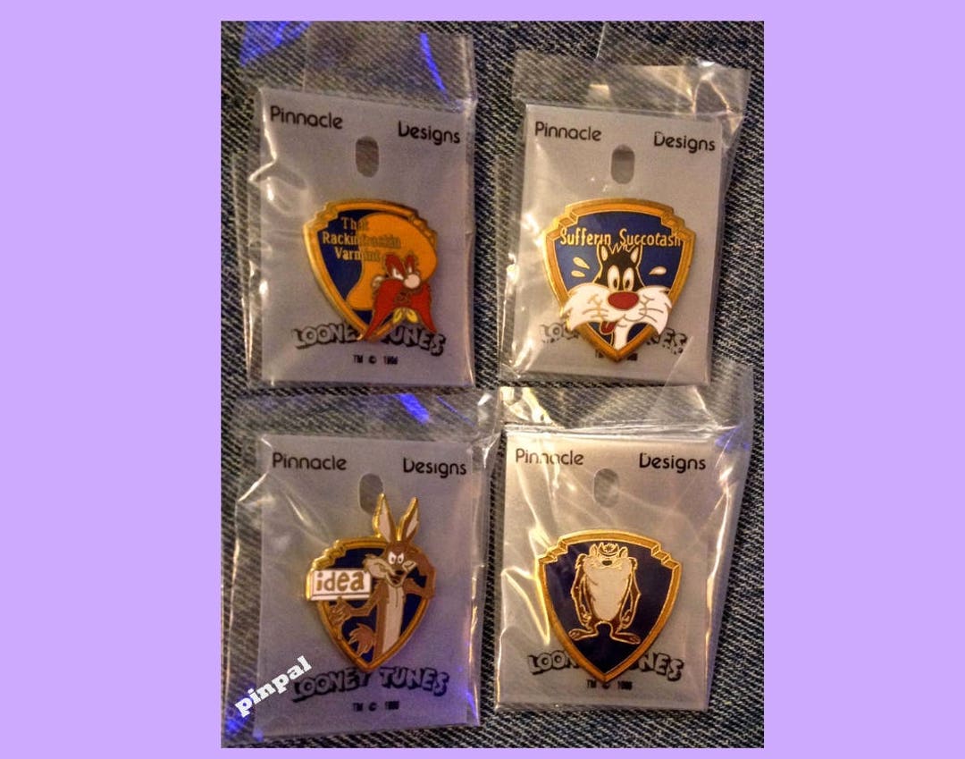 Looney Tunes Brooch Pins ~ Set of 4 ~ by Pinnacle Designs ~ 1989 ...