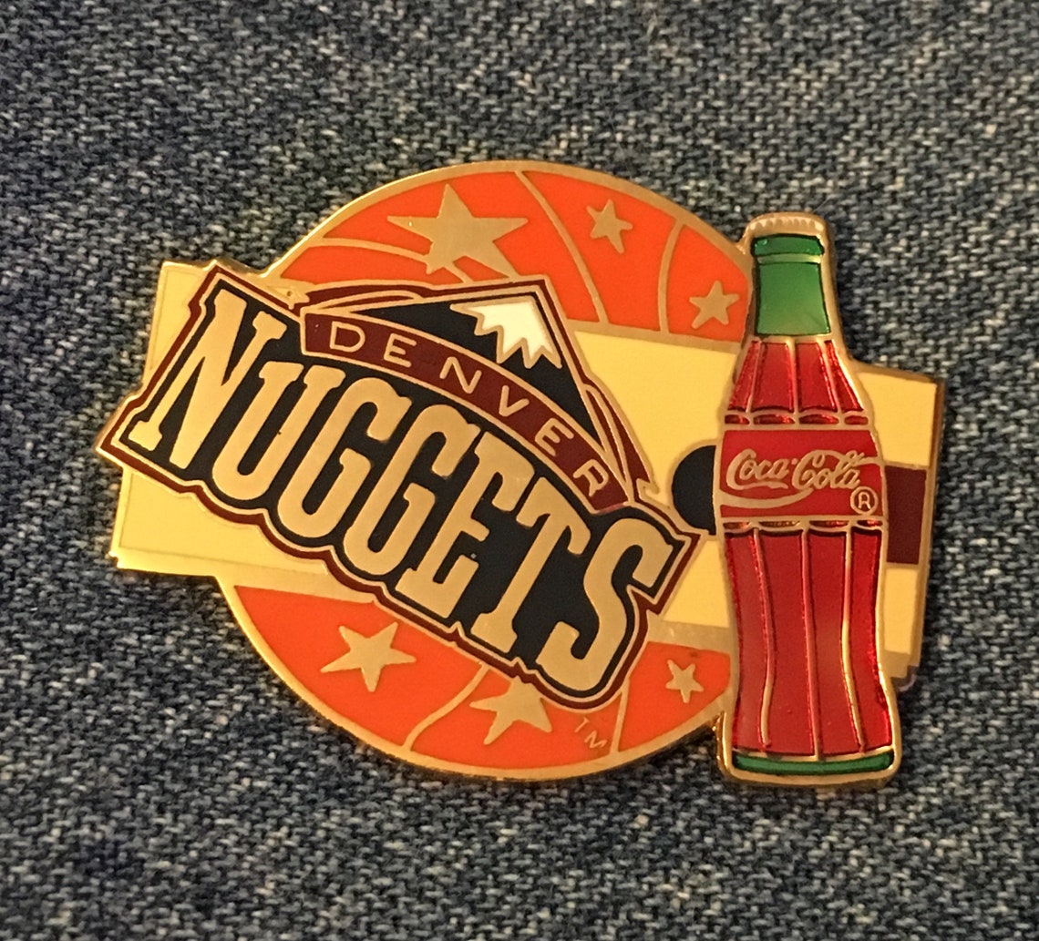 Denver Nuggets Pin NBA Coca Cola Coke Vintage 1994 by - Etsy