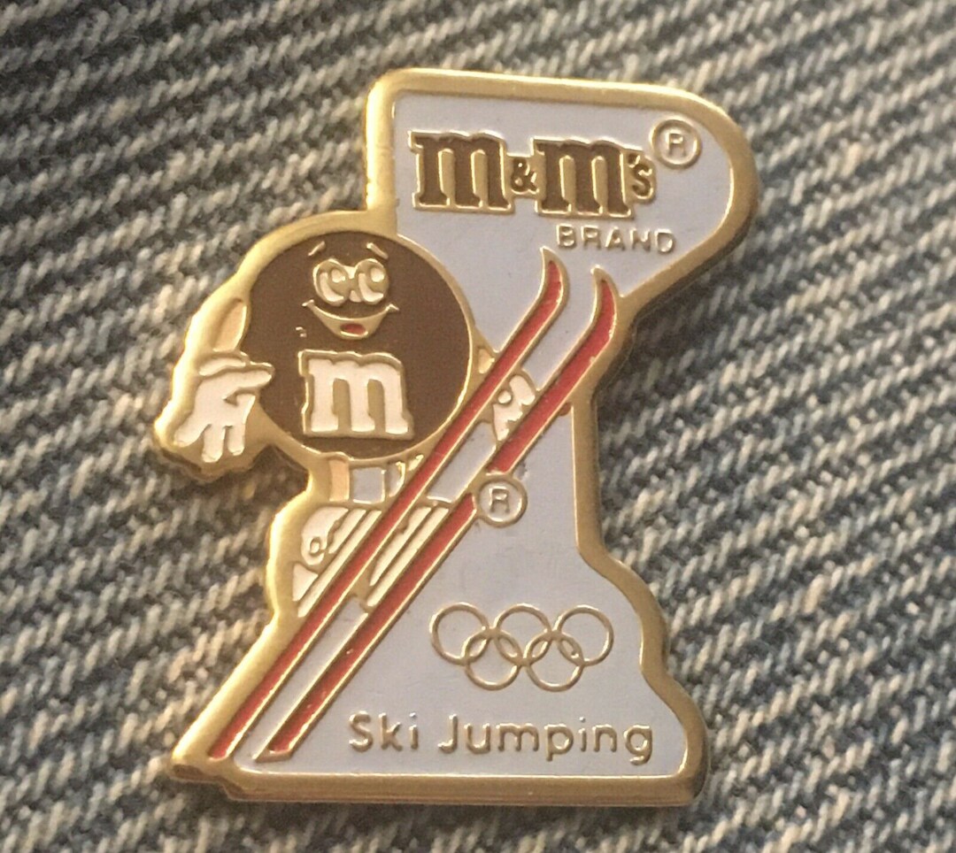 Ski Jump Olympic Pin 1992 Albertville Sponsor M&m's Mars - Etsy