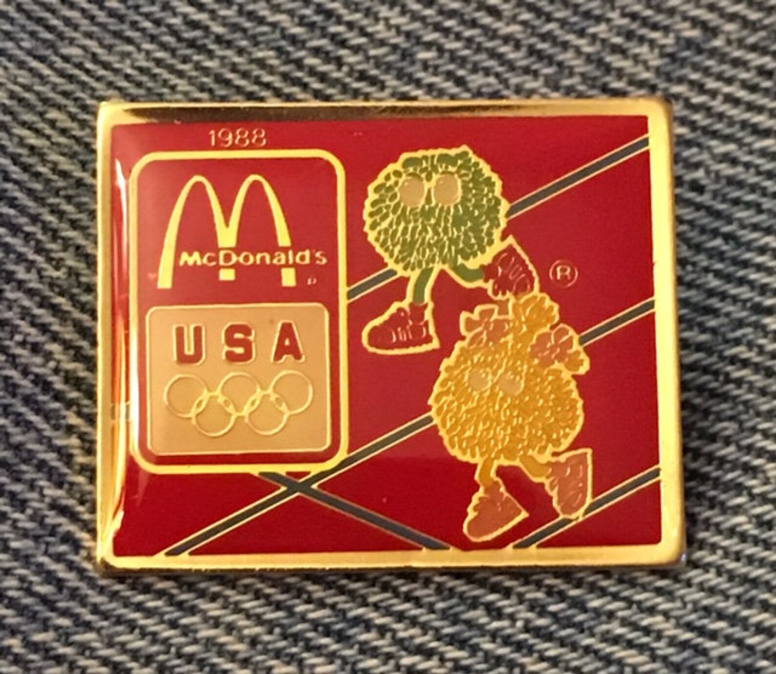 McDonald's 1988 Olympic USA Team Sponsor Pins Calgary | Etsy
