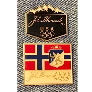 1994 John Hancock Olympic Pin Set of 2 Lillehammer Sponsor - Etsy