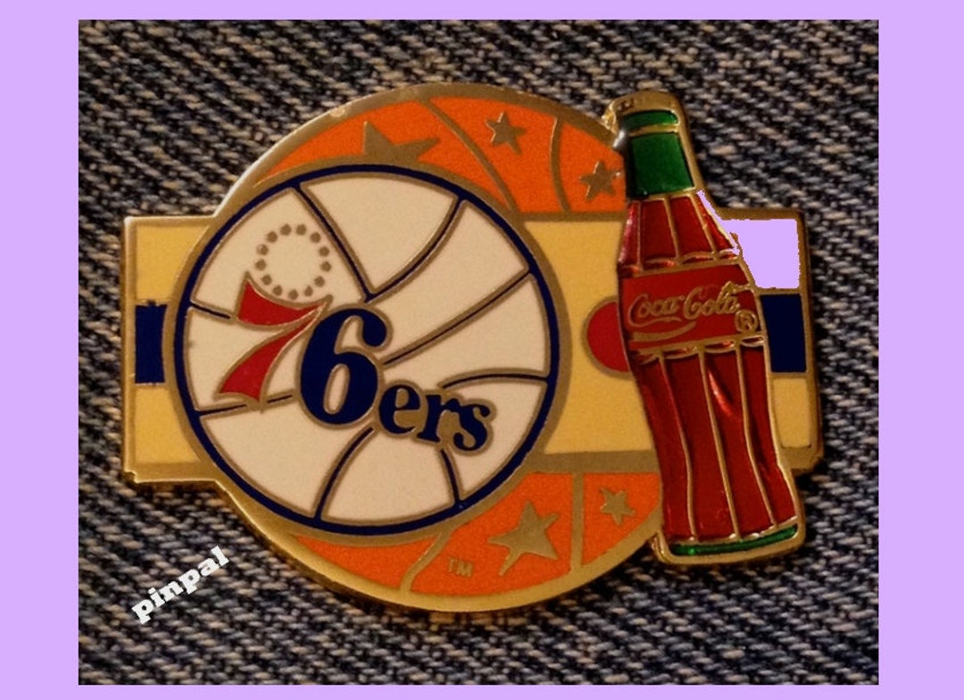 Philadelphia 76ers Vintage Pin ~ NBA ~ Coca Cola ~ Coke ~ Vintage 1994 ...