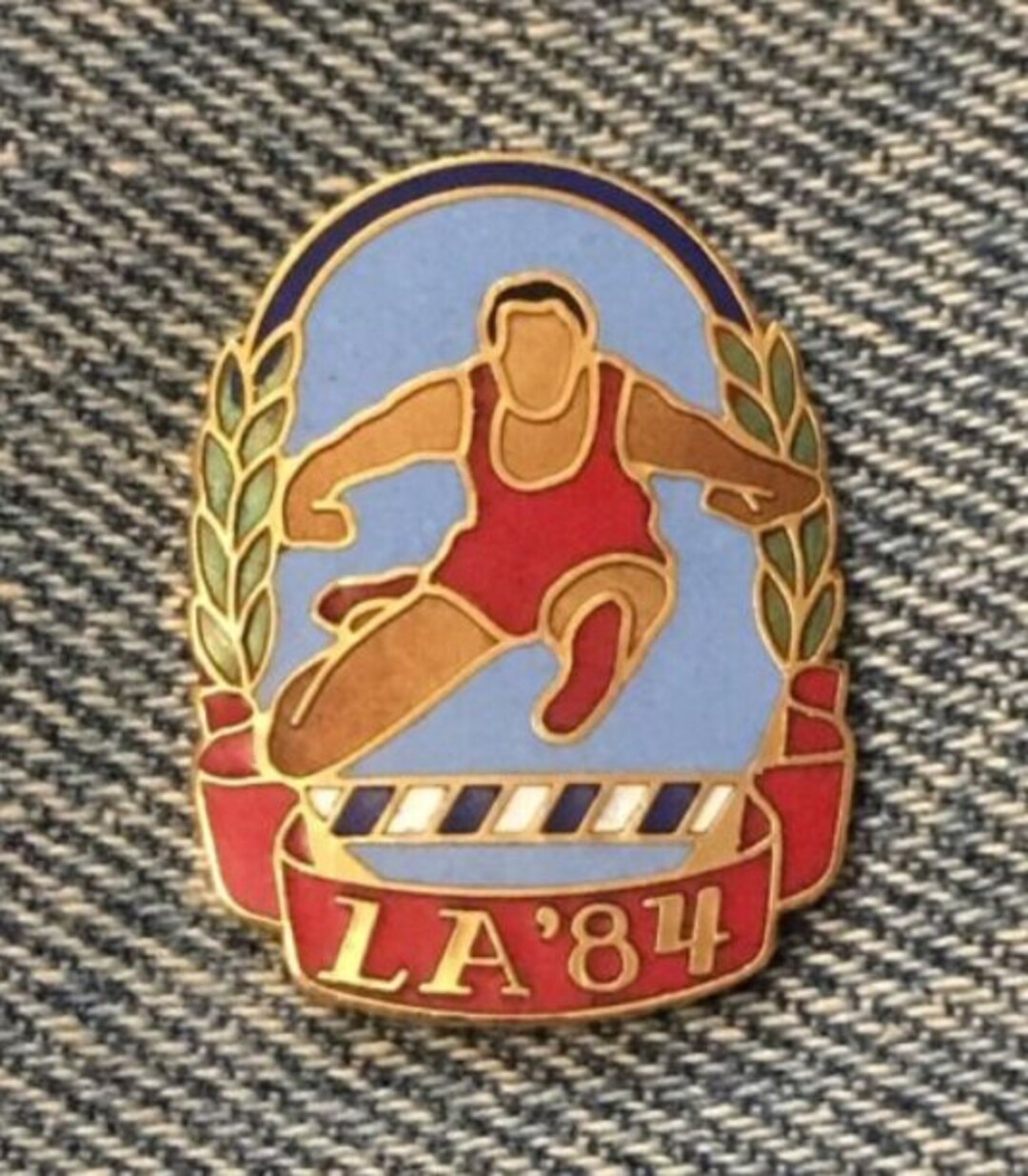Hurdles Olympic Pin 1984 Los Angeles Summer Games Cloisonne by Gift ...