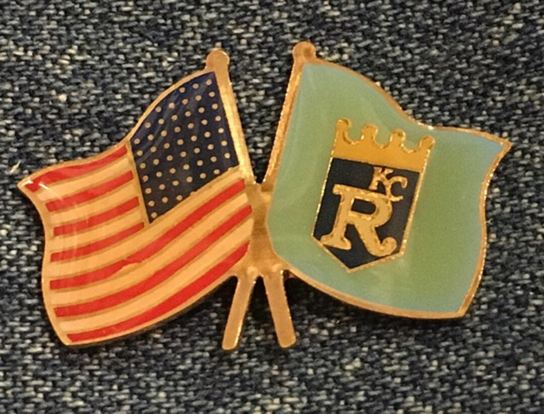 Kansas City Royals Lapel Pin MLB American Flag USA Baseball by CP&D ...