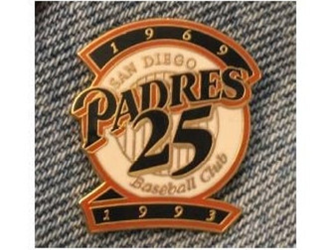 San Diego Padres Lapel Pin ~ SD ~ 25 Years ~ 1969-1993 ~ MLB ~ Baseball ...