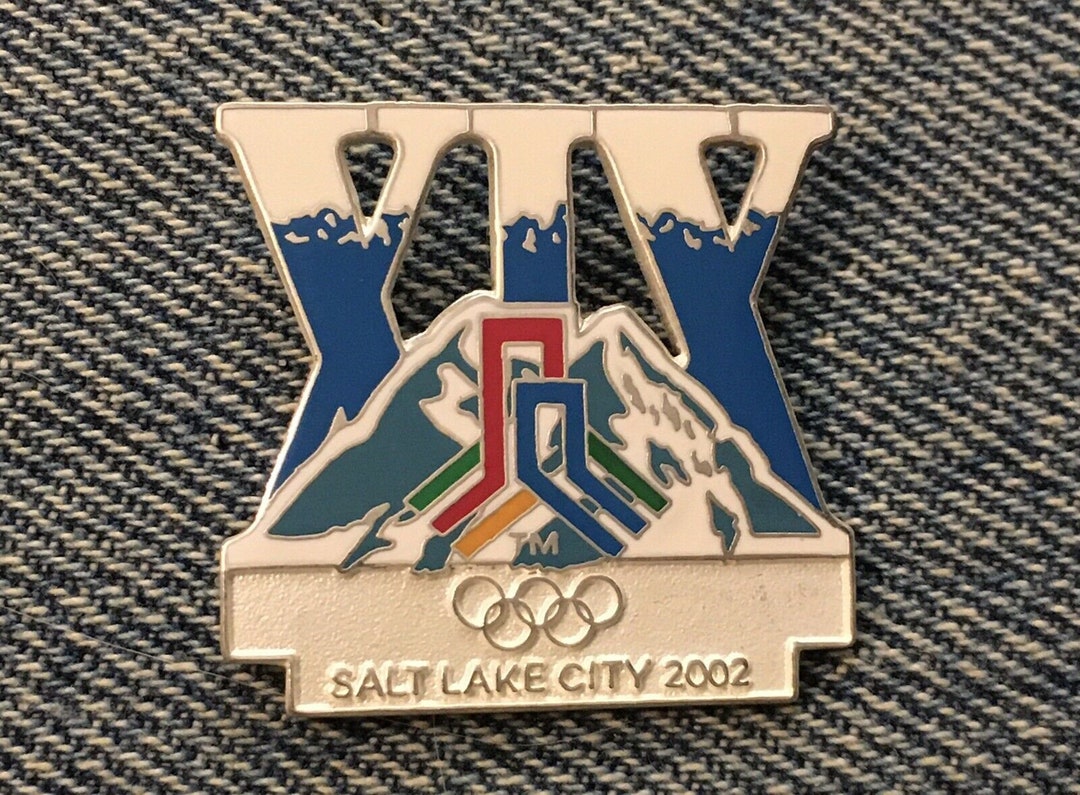2002 SLC Olympic Pin With Bid Logo ~ Salt Lake City ~XIX Cut-out - Etsy