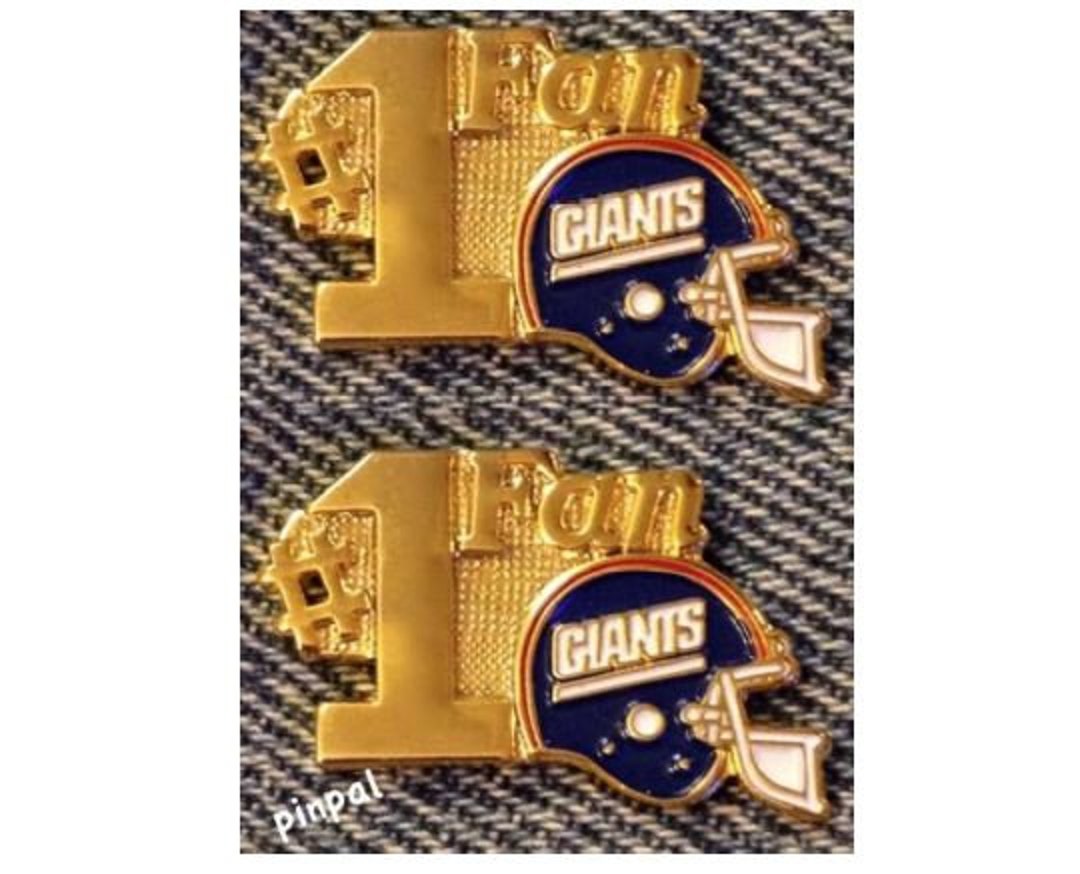 1987 New York Giants Lapel Pin ~ Set of 2 ~ #1 Fan ~ Vintage ~ NFL ...