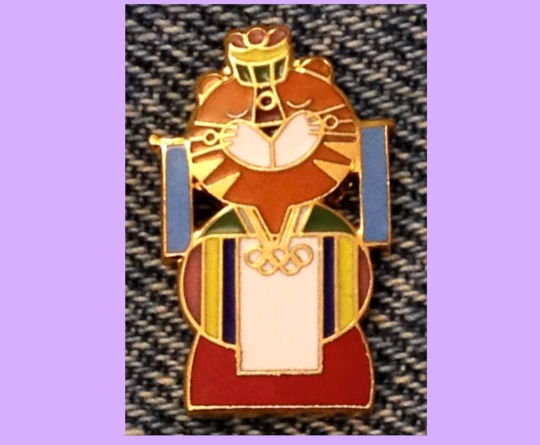 Seoul 1988 Olympic Pin ~ Mascot ~ Hodori the Tiger ~ Bride ~ by Hoho ...
