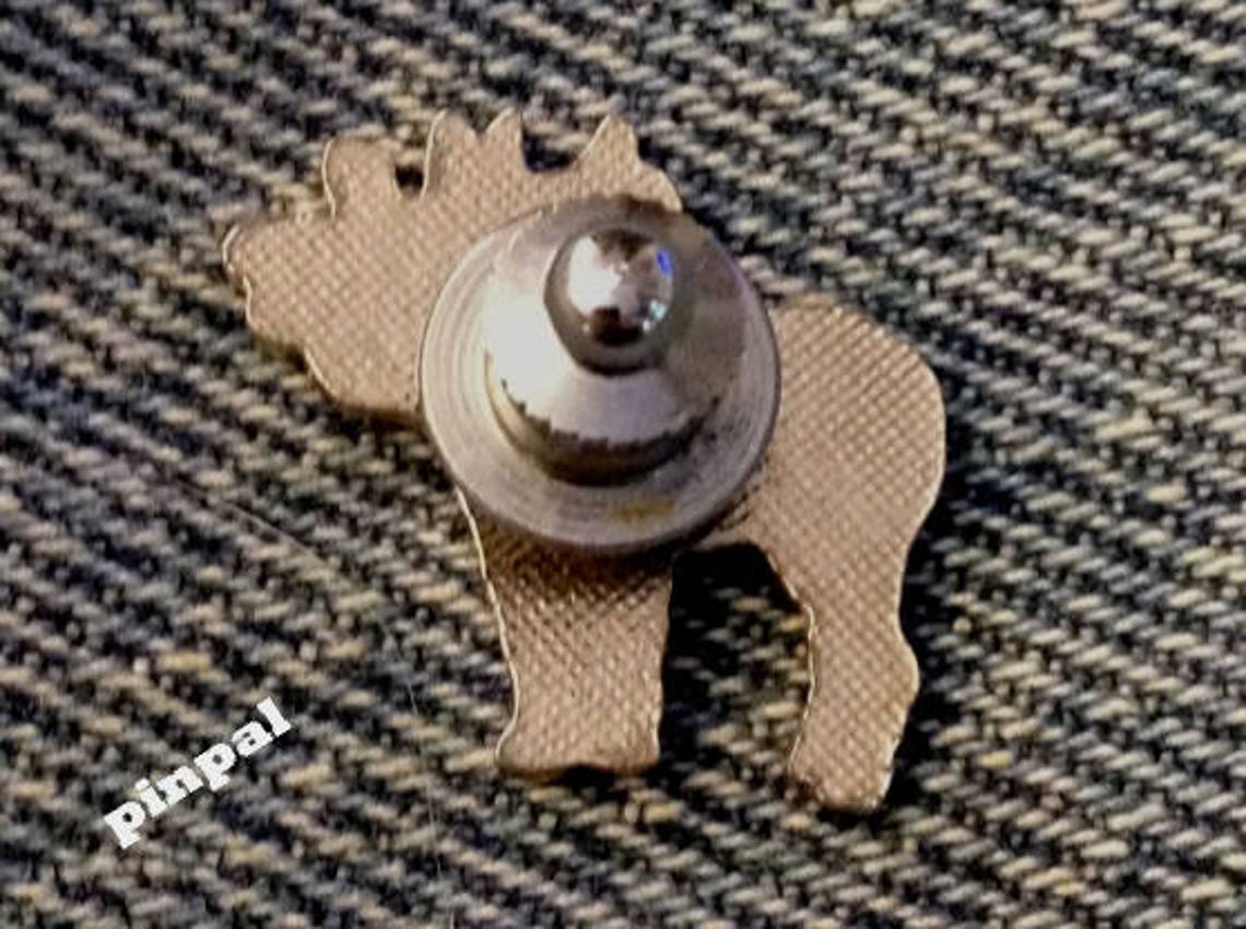 Moose Pin 90's Vintage With Extended Post and Jewelers - Etsy