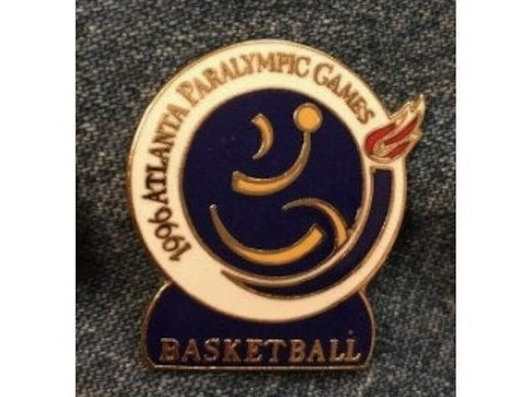 Basketball Paralympic Pictogram Pin ~ 1996 Atlanta ~ Mascot Blaze - Etsy