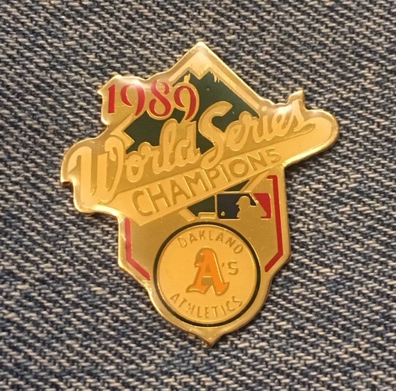 1989 World Series Logo OAKLAND ATHLETICS 1989 WORLD SERIES CHAMPIONS