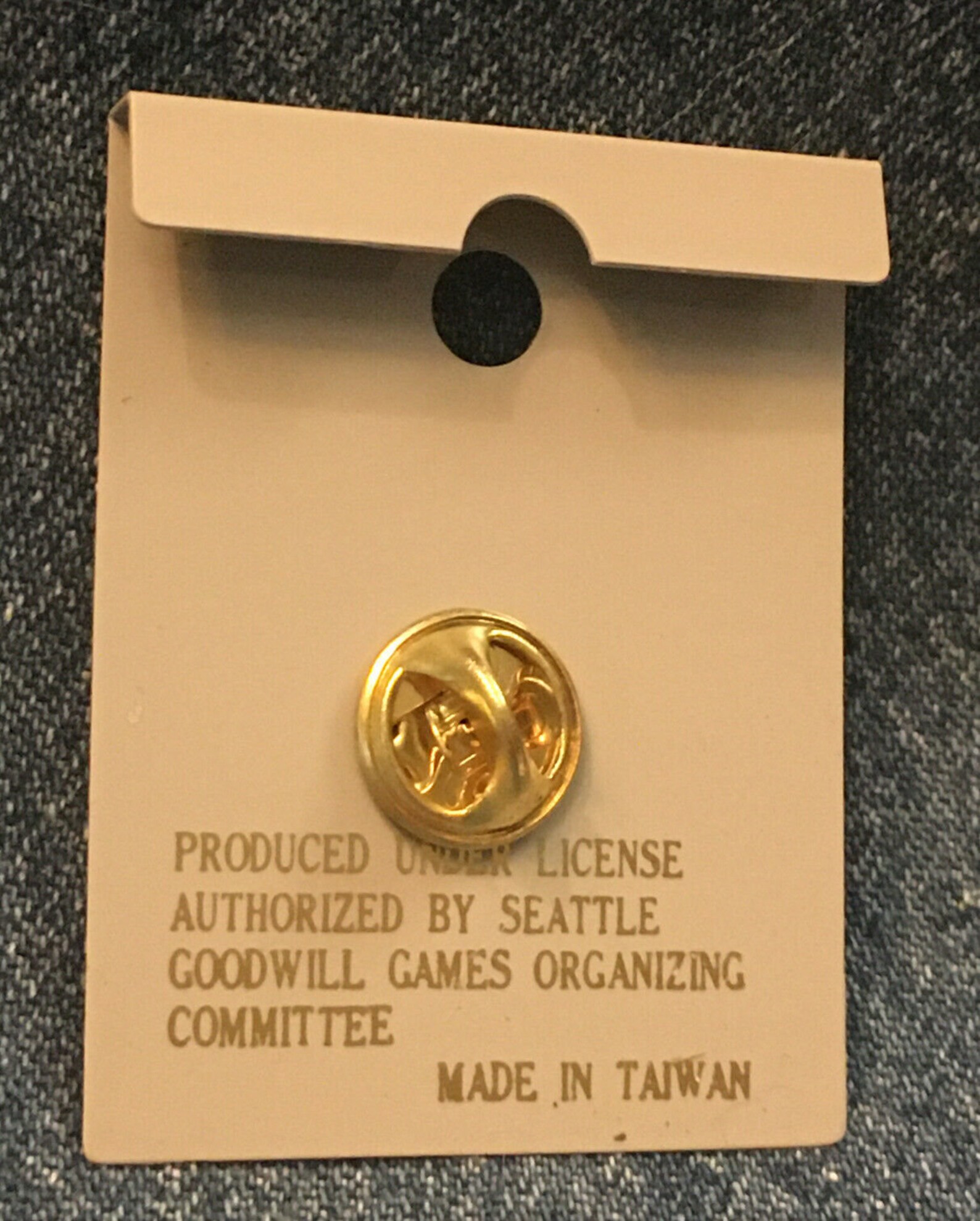 Track & Field Lapel Pin ~ 1990 Goodwill Games in Seattle, USA ~ Mascot ...