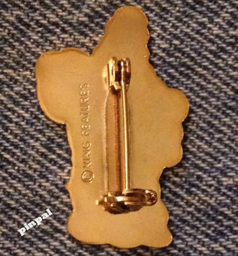 J Wellington Wimpy Brooch Pin Eating a Hamburger 80's - Etsy