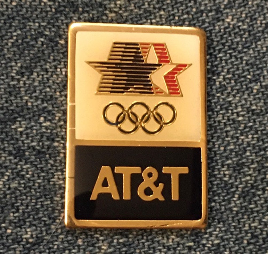 AT&T Olympic Sponsor Pin 1984 Los Angeles With Stars in - Etsy