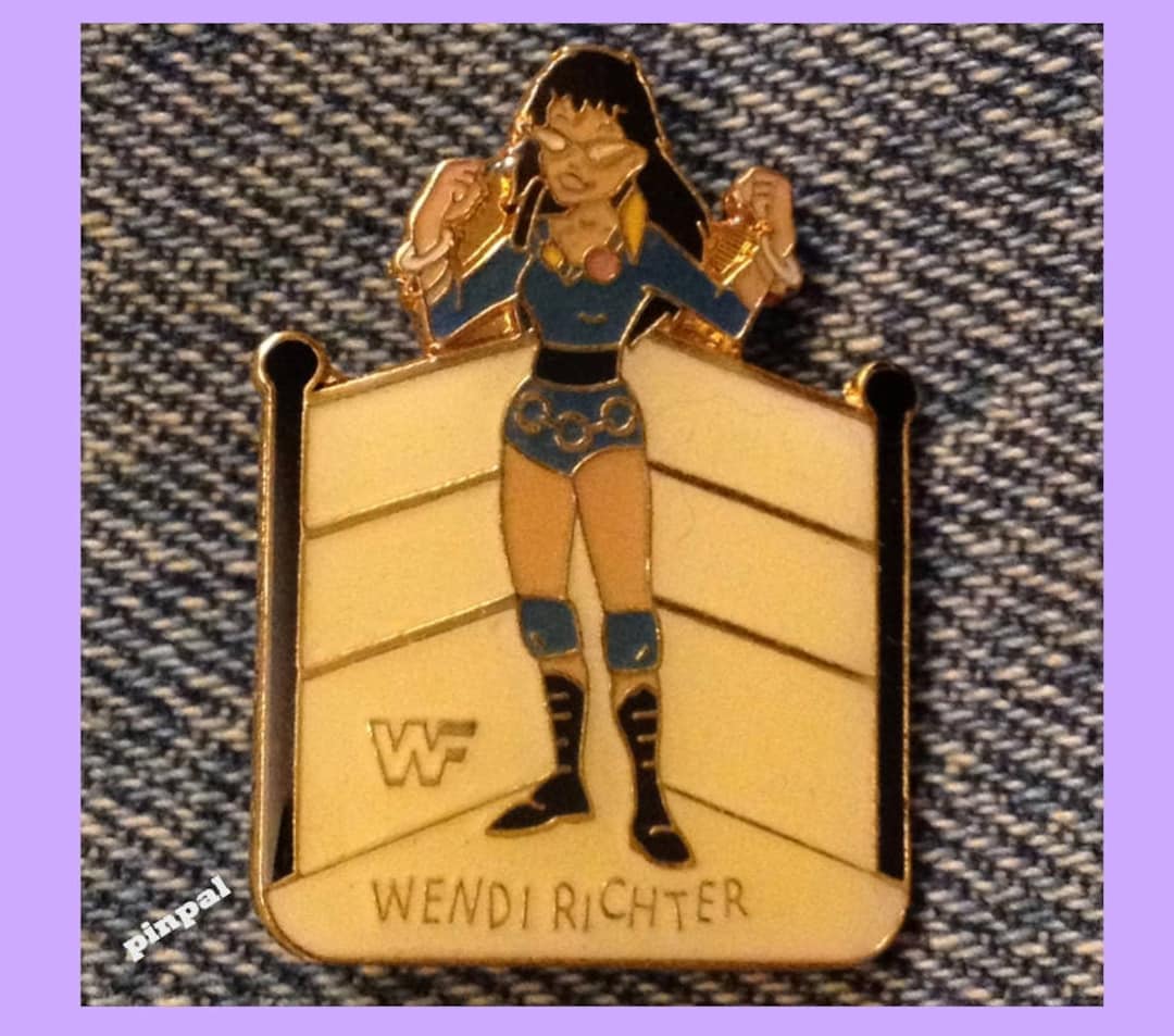 Broche de catch ~ Wendi Richter ~ WWF vintage des années 80 - Etsy France
