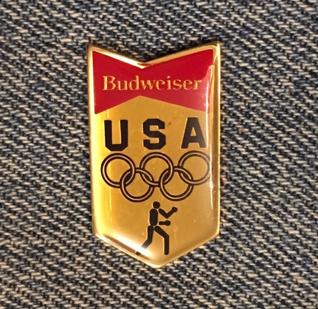 Boxing Olympic Pin ~ Sponsor Budweiser ~ 1984 Los Angeles Summer Games ...