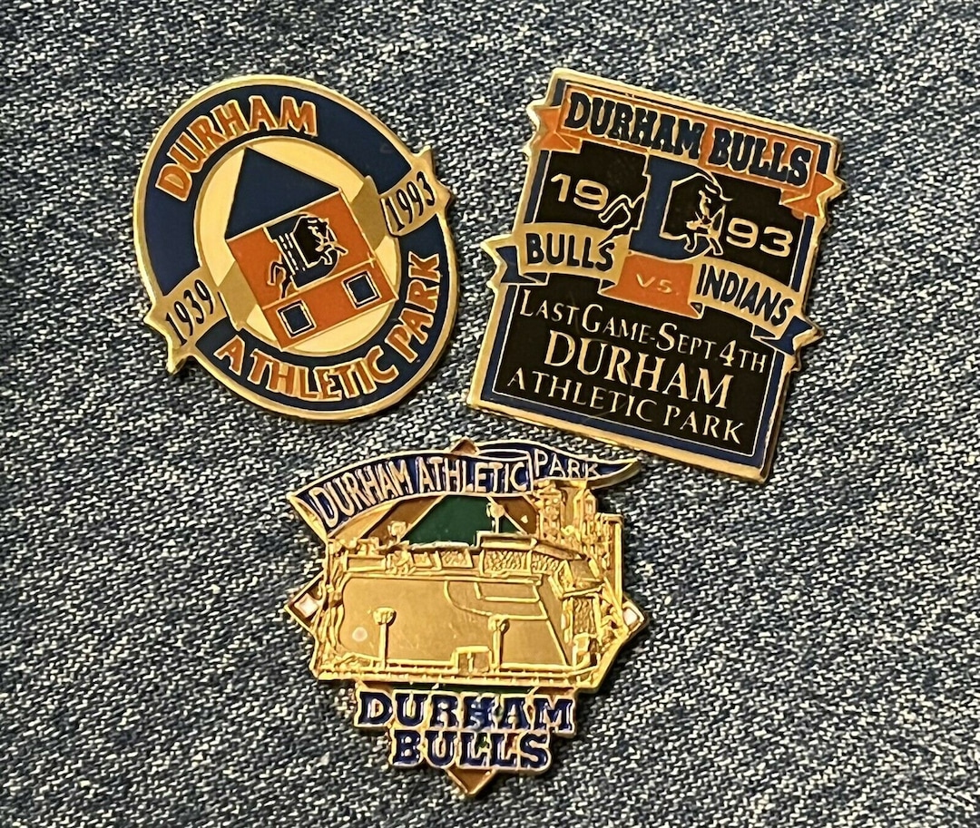 Durham Bulls Lapel Pin ~ Lot of 3 ~ Milb ~ Minor League Baseball ~ 90's ...