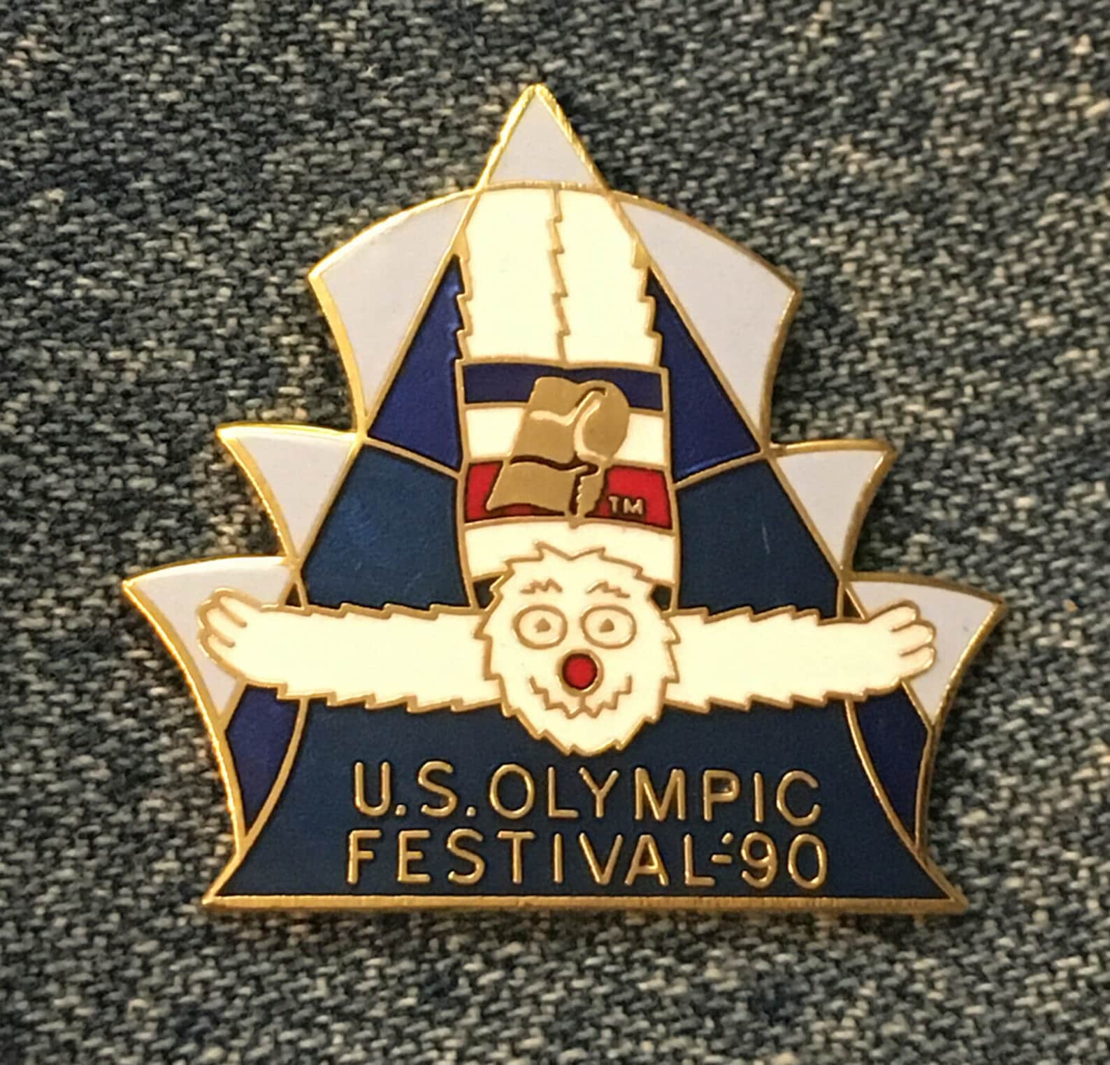 Diving Lapel Pin Badge U.S. Olympic Festival 1990 Mascot - Etsy UK