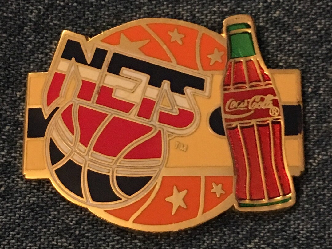 New Jersey Nets Pin ~ NBA ~ Coca Cola ~ Coke ~ Vintage 1994 by ...