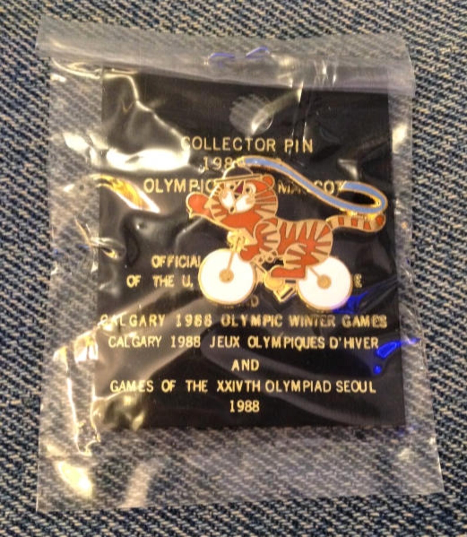 Cycling Olympic Pin ~1988 Seoul ~ Mascot ~ Hodori the Tiger~ by Hoho ...