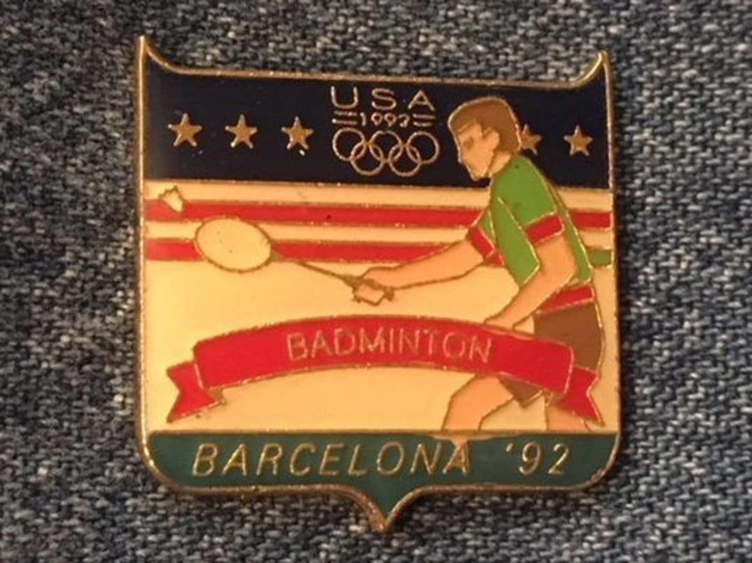 Badminton Olympic Pin 1992 Barcelona Summer Games USA Teamfundraising ...