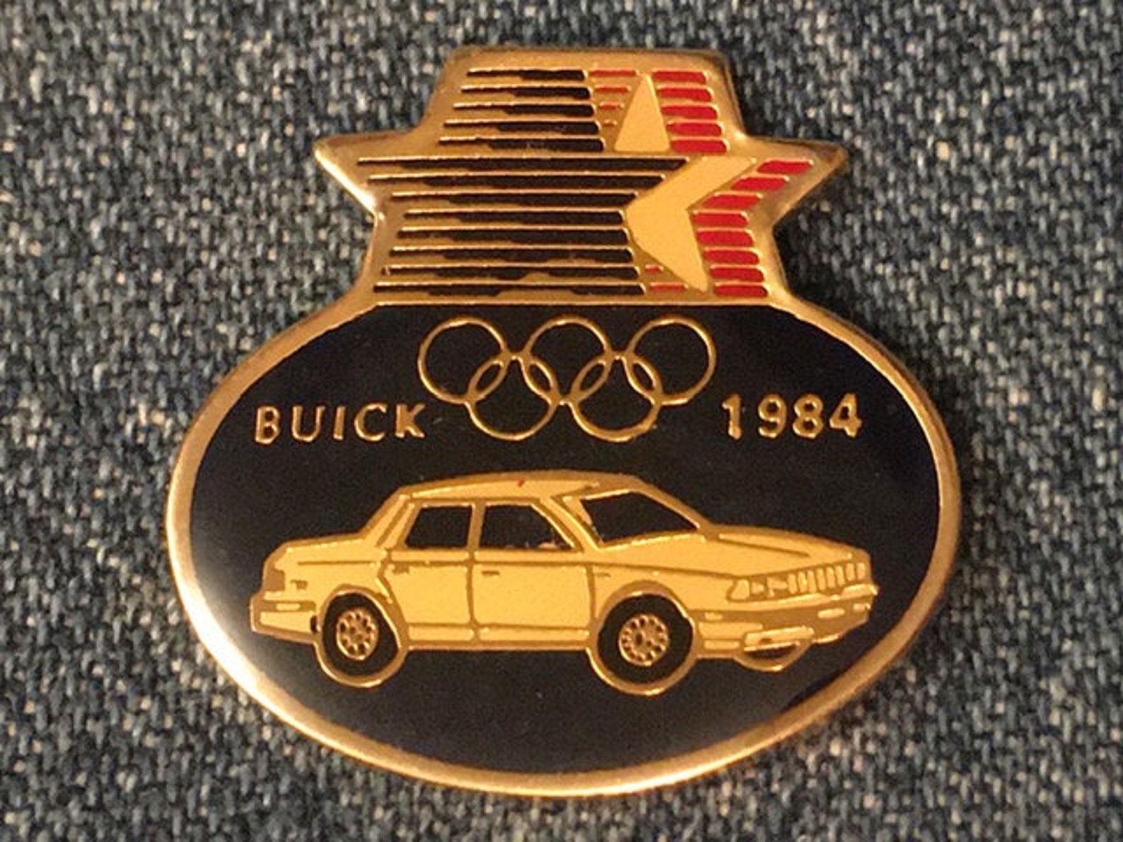 Buick Olympic Sponsor Pin 1984 Los Angeles With Stars in - Etsy