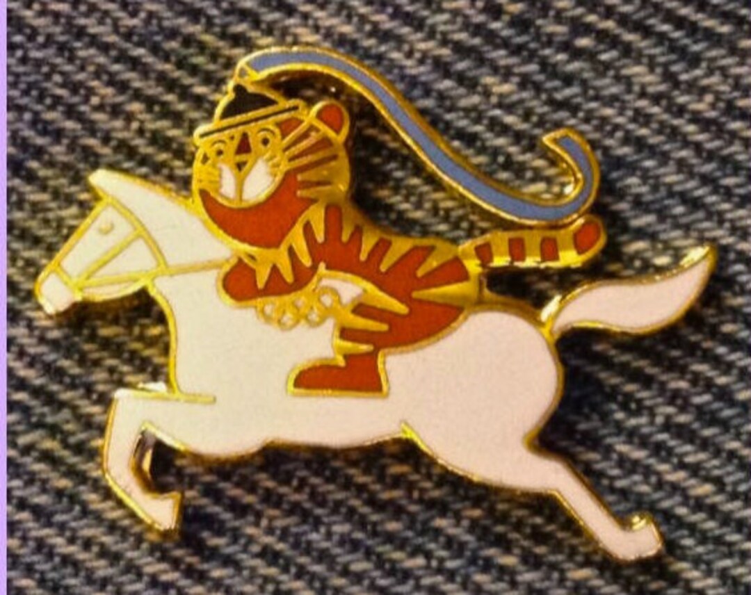 Equestrian Olympic Pin 1988 Seoul Mascot Hodori the Tiger by Hoho NYC ...
