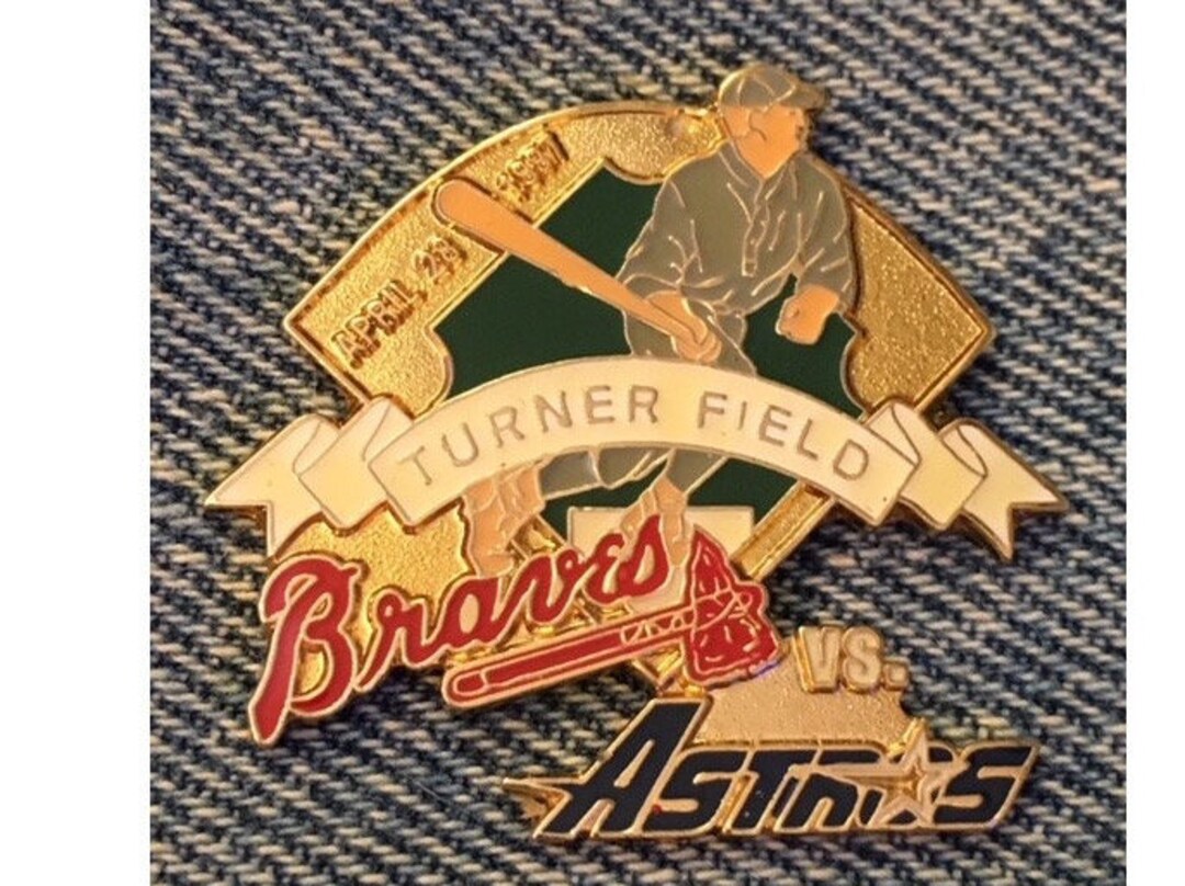 1997 First Game Played at Turner Field ~ Lapel Pin ~ Atlanta Braves Vs ...