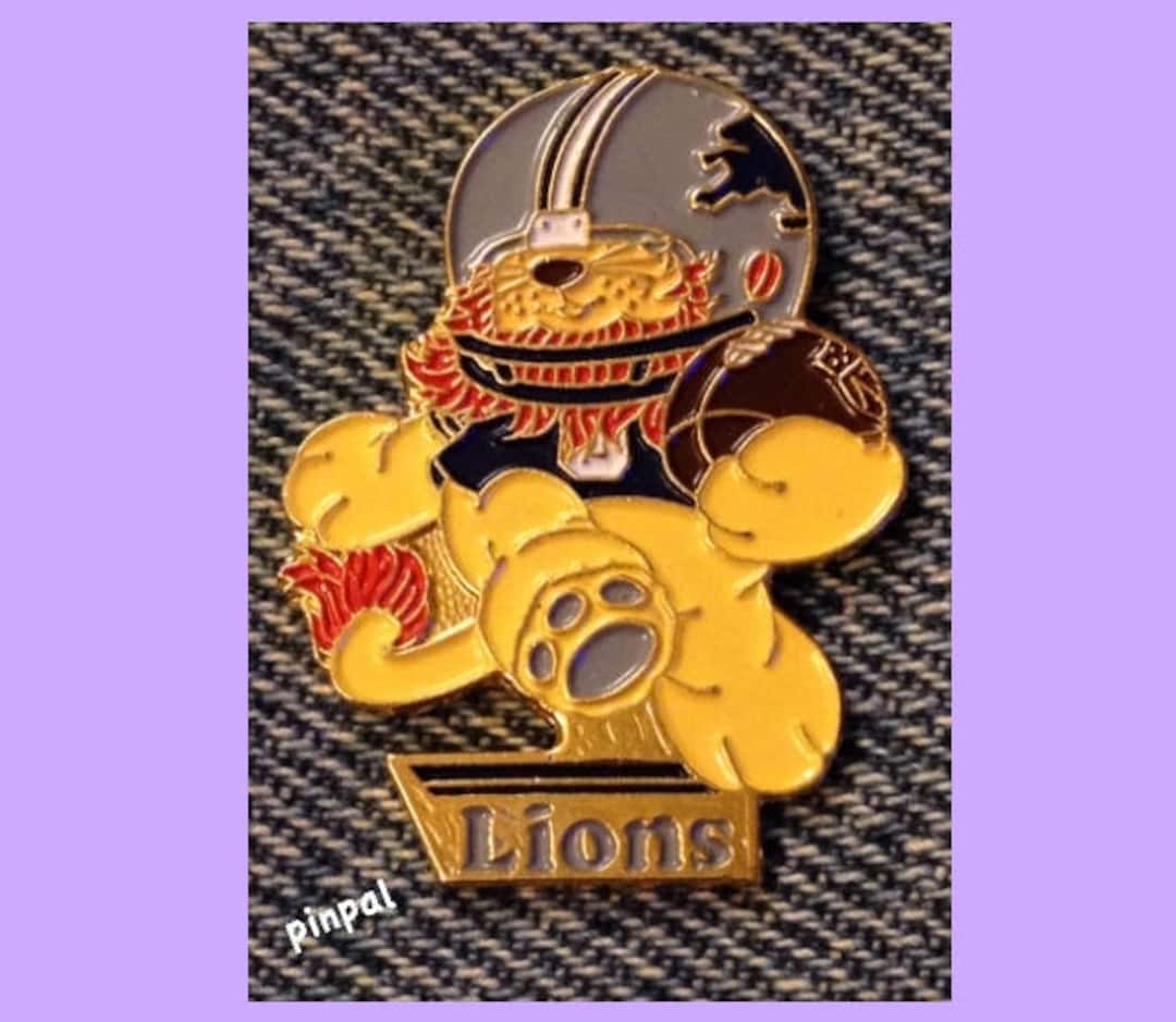 Detroit Lions ~ NFL ~ Huddles Pin ~ Football ~ 80's Vintage ~ Enamel - Etsy