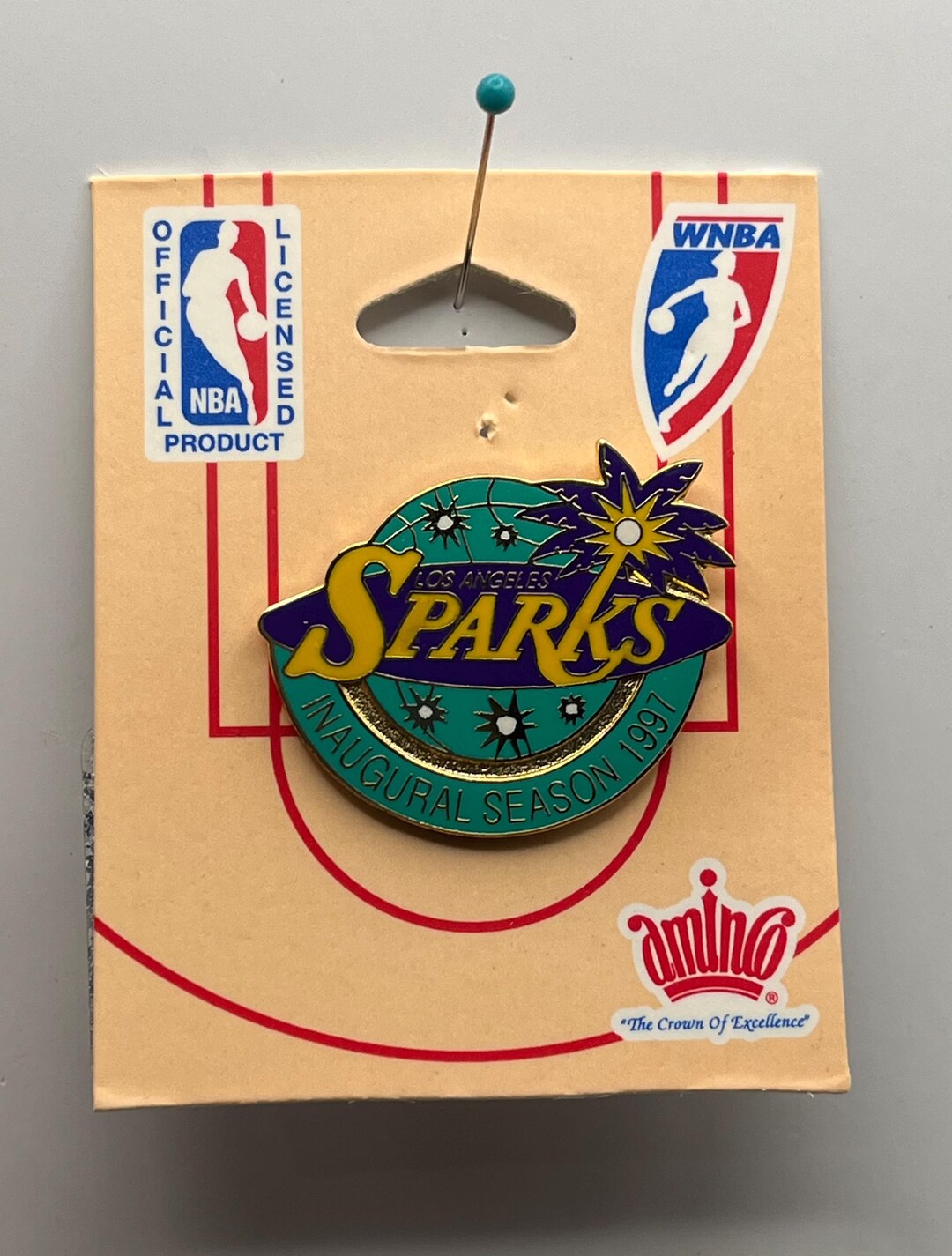Los Angeles Sparks Vintage Pin ~ 1997 Inaugural Season ~ WNBA ...