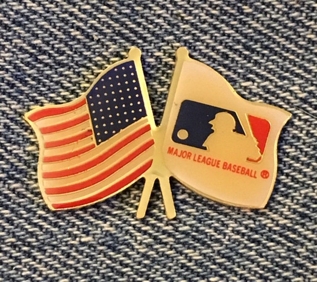 Major League Baseball Lapel Pin MLB Logo American Flag - Etsy