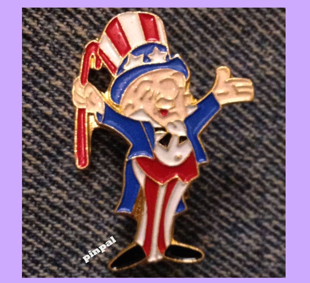1975 Mr Magoo Enamel Brooch Pin ~ Uncle Sam ~ UPA Pictures ~ 70's ...